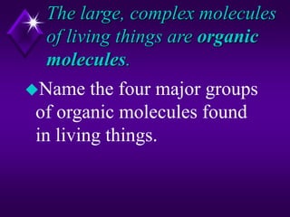Biomolecules including structured notes to be taught earlier | PPT