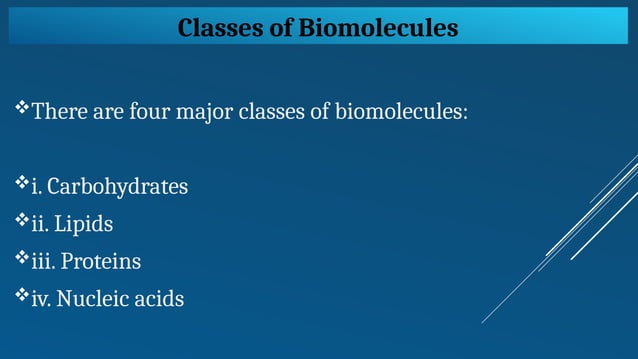 Biomolecules: Proteins, Carbohydrates, Lipids and Nucleic Acids | PPT