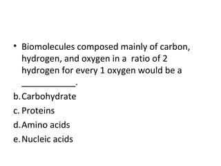 Biomolecules macromolecules | PPT