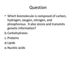 Biomolecules macromolecules | PPT