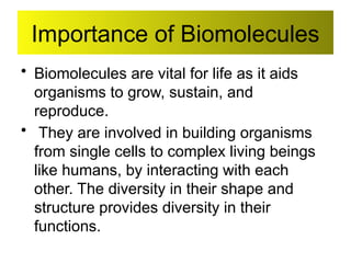 BIOMOLECULES COMPOSED OF CARBOHYDRATES, PROTEINS, FATS AND LIPIDS AND ...