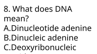 Biomolecules Pre-Test (Carbohydrates, Lipids, proteins & nucleic acids ...