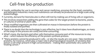 Biomolecules – Production and Industrial applications | PPTX