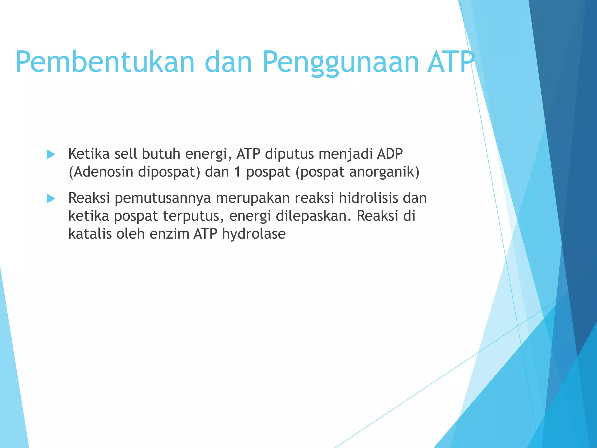Biomolekul air, ATP, Ion anorganik | PPTX