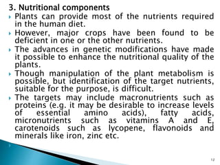 Biomoleules produced in plants | PPTX