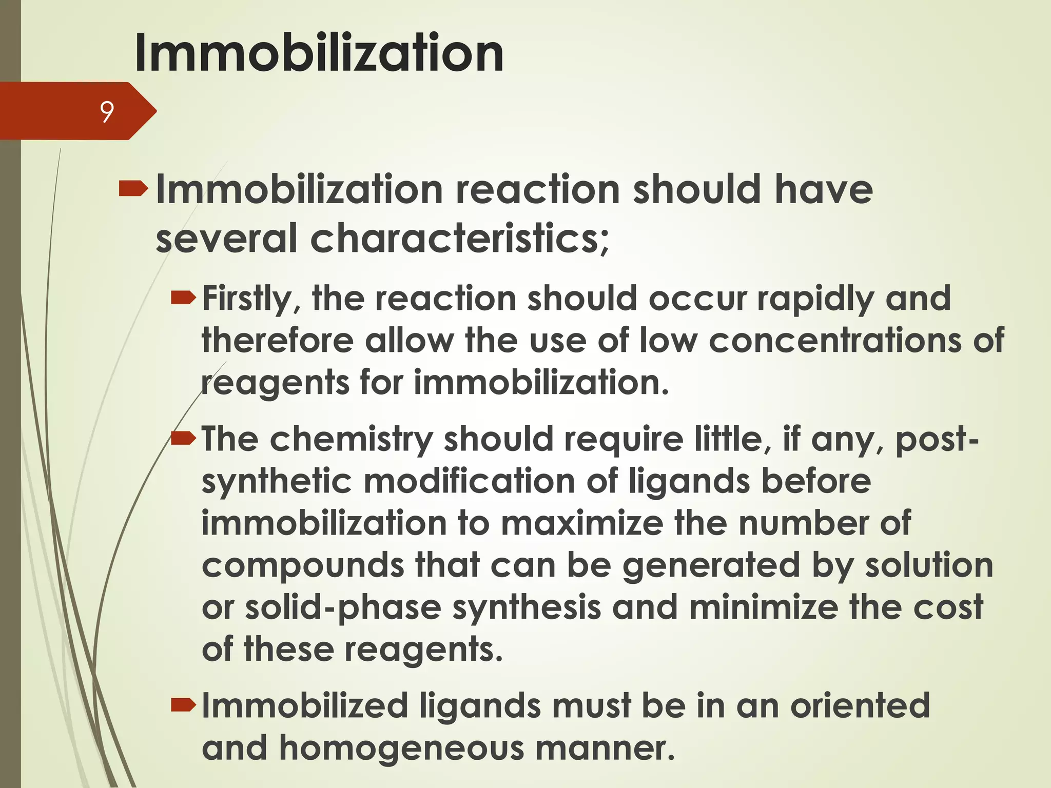 Biomolecules immobilization | PPTX