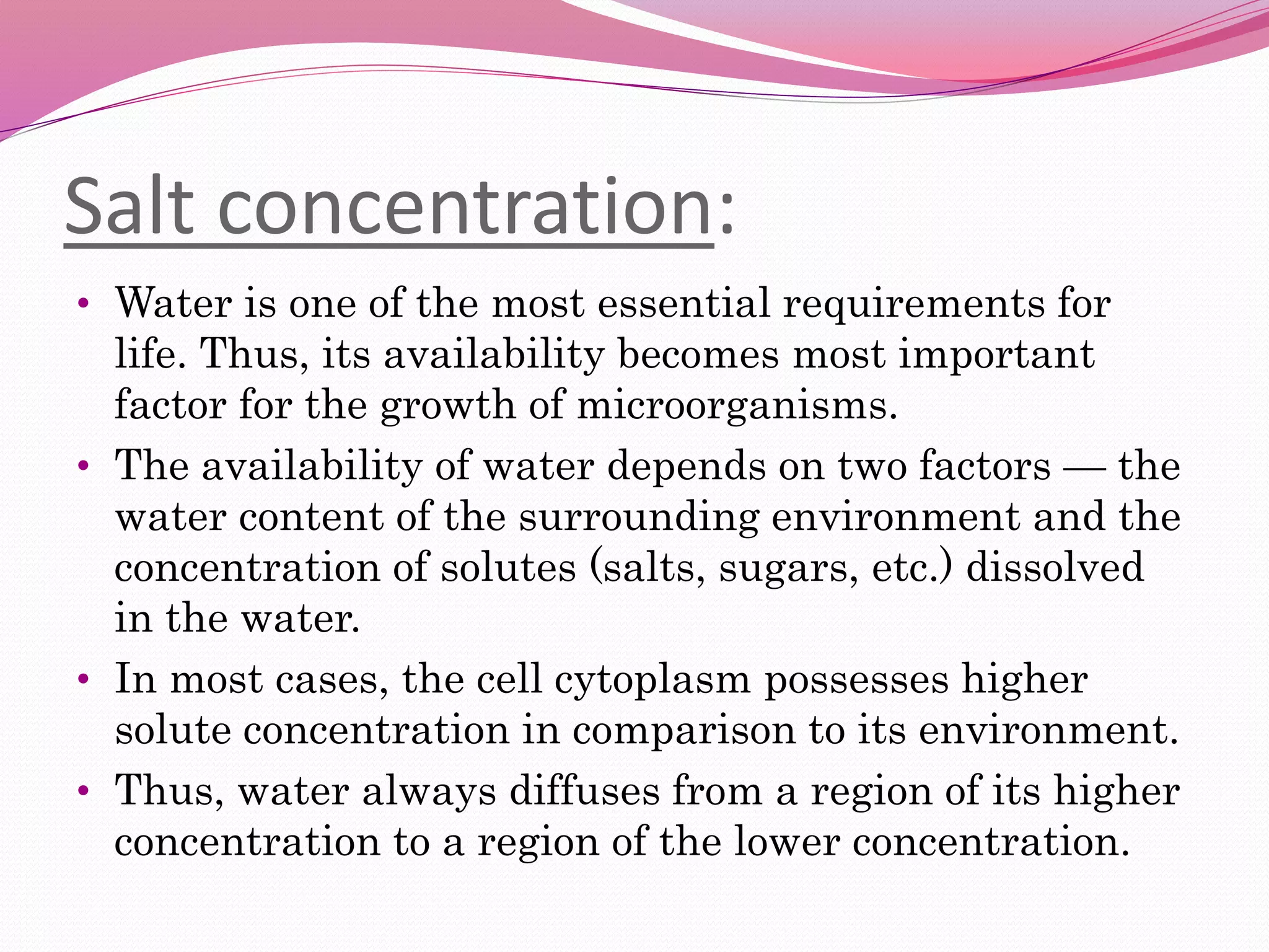 Pressure and salt concentration | PPT