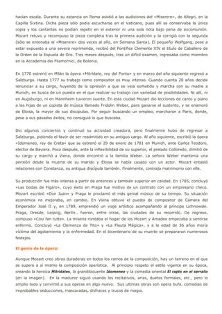 Biografía de Mozart | PDF