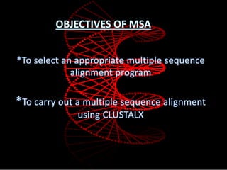 MSA for BIo Info. | PPTX | Databases | Computer Software and Applications