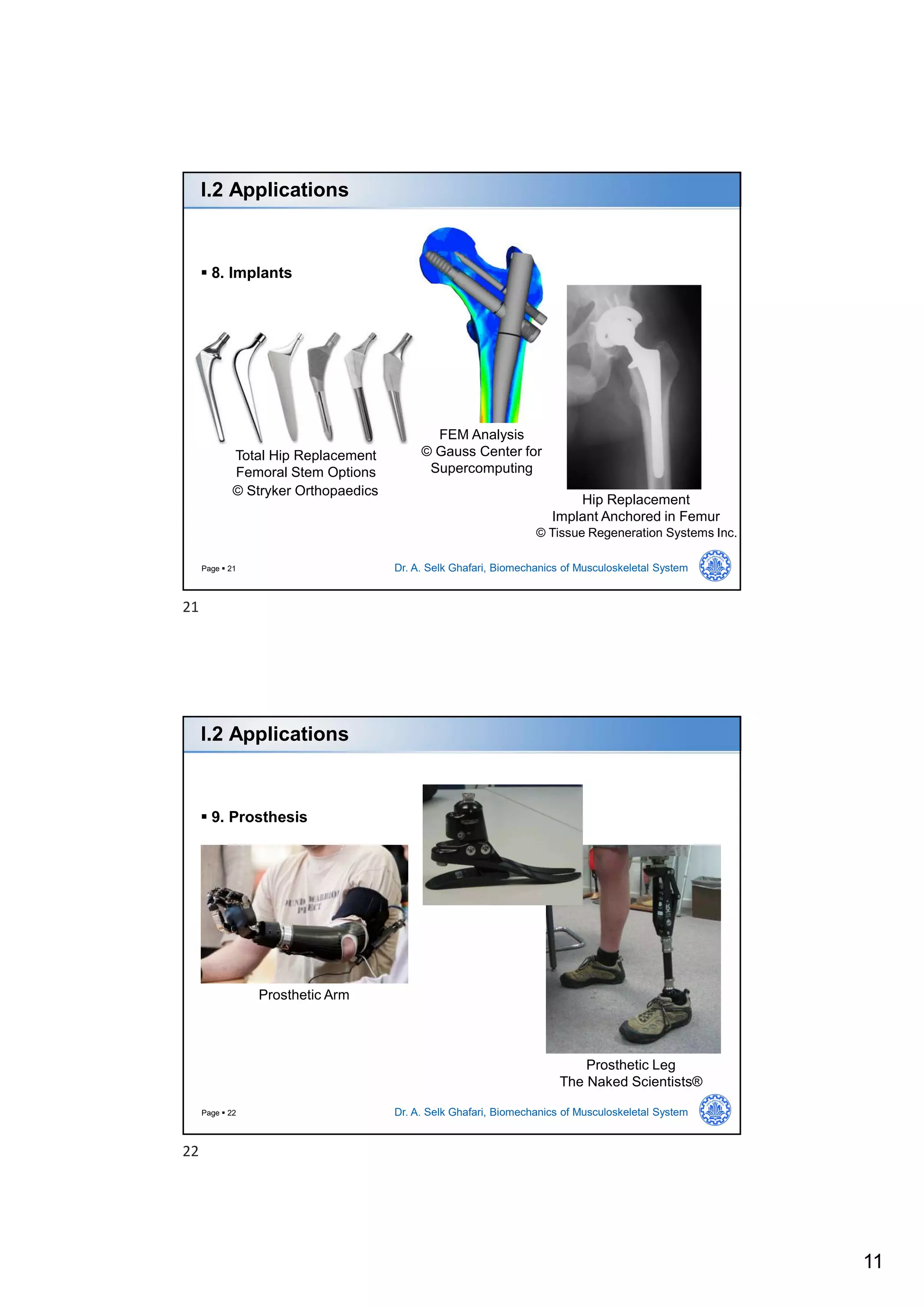 Dr. Ali Selk Ghafari: Biomechanics of Musculoskeletal System ...