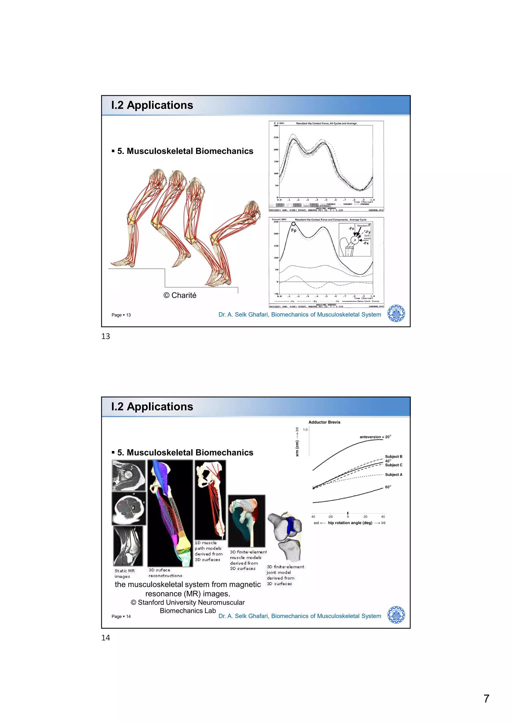 Dr. Ali Selk Ghafari: Biomechanics of Musculoskeletal System ...