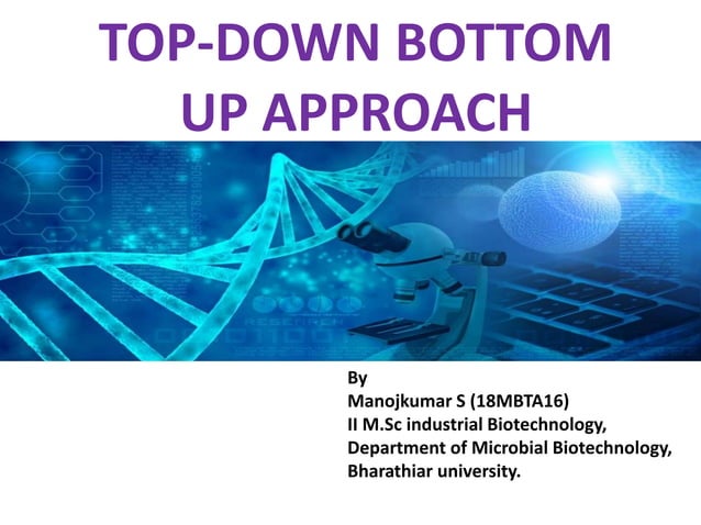 Bio nano (Top-down bottom up approach) | PPTX | Physics | Science
