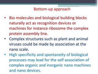 Bionanotechnology , Interface of nanotechnology and biology | PDF