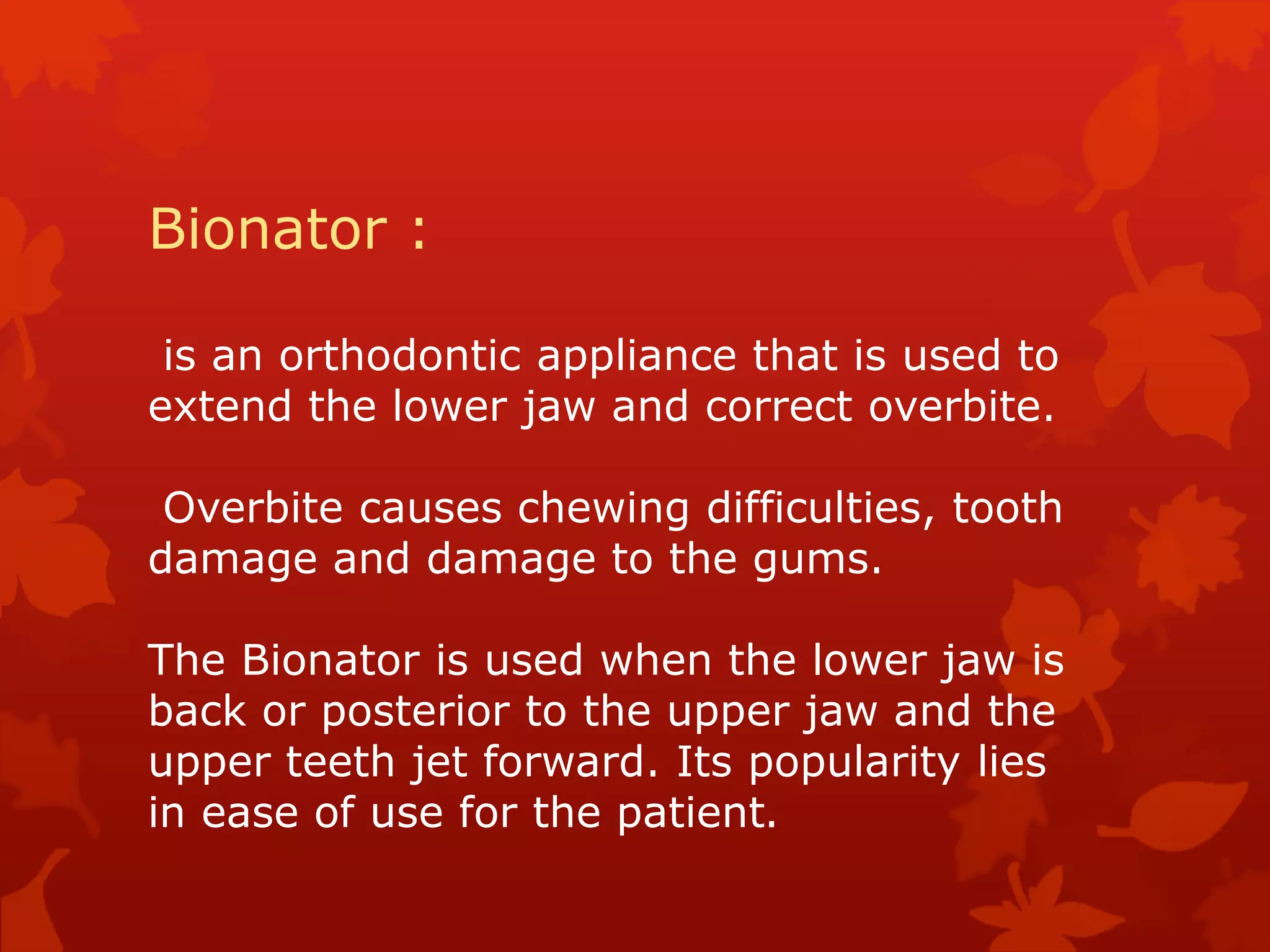 Bionator | PPTX