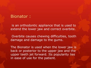 Bionator | PPTX
