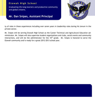 Mr. Dan Snipes, Assistant Principal | PDF