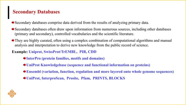 bioinformatics algorithms and its basics | PPTX | Databases | Computer Software and Applications