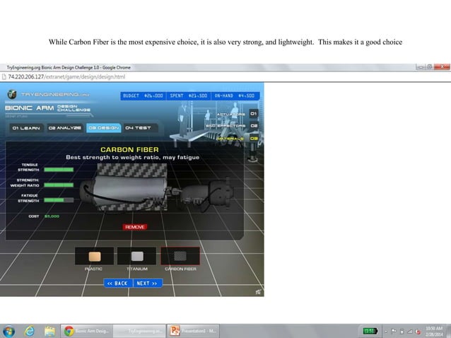 Bionic arm design challenge | PPTX