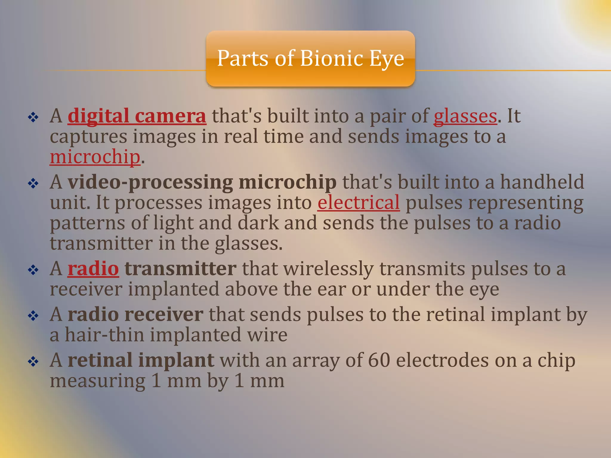 Bionic eye | PPTX