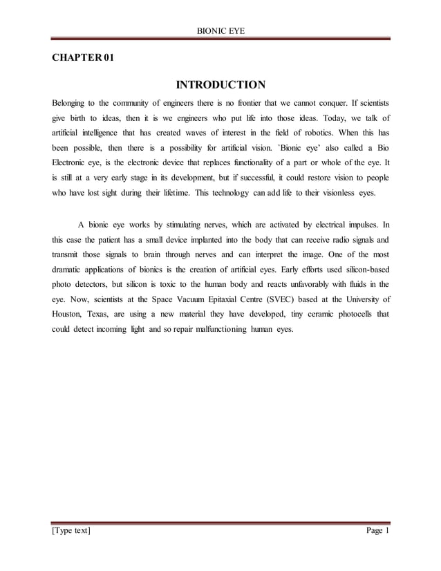 Bionic eye | PDF
