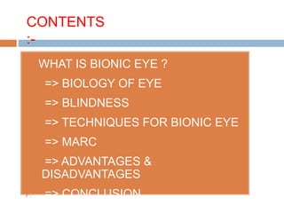 Bionic Eye | PPTX