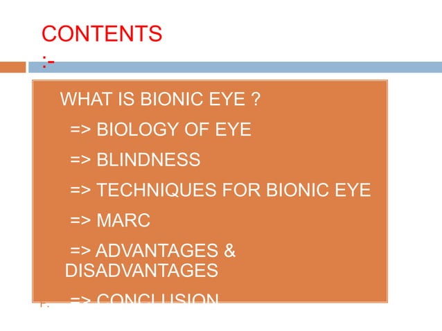 Bionic Eye | PPTX