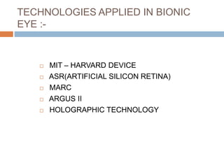 Bionic Eye | PPTX