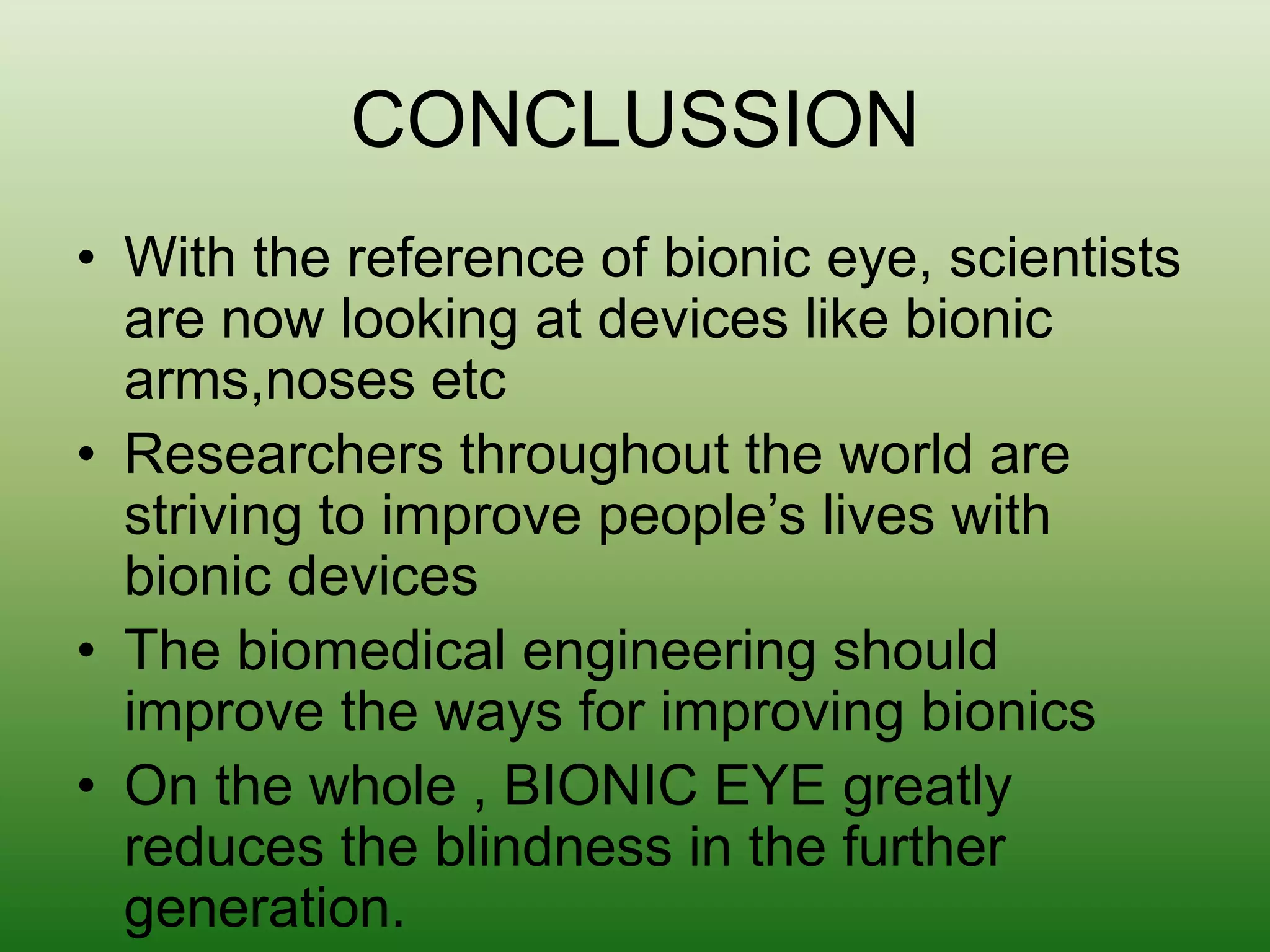 Bionic EYE | PPTX