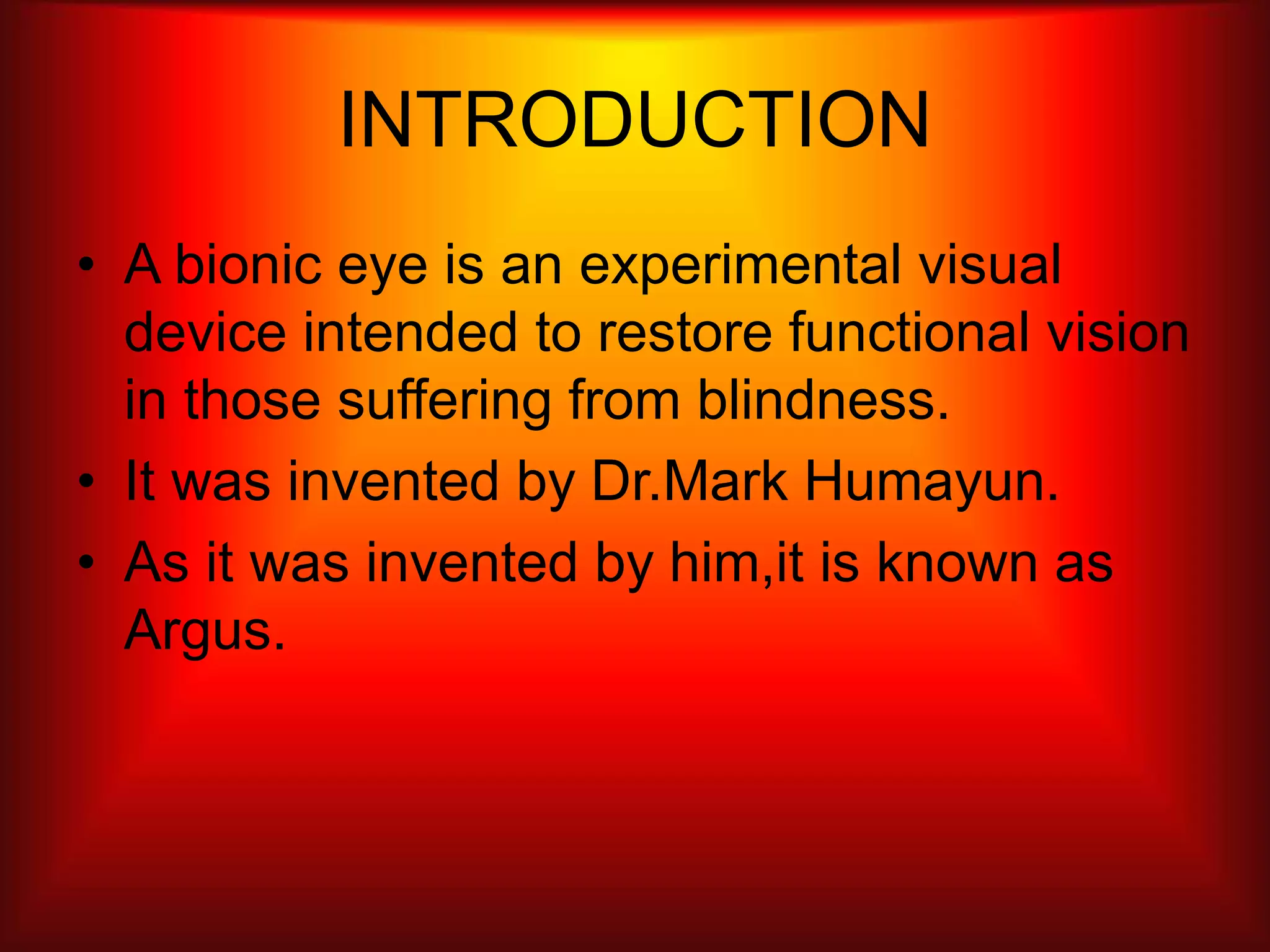 Bionic EYE | PPTX