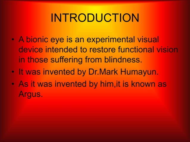 Bionic EYE | PPT
