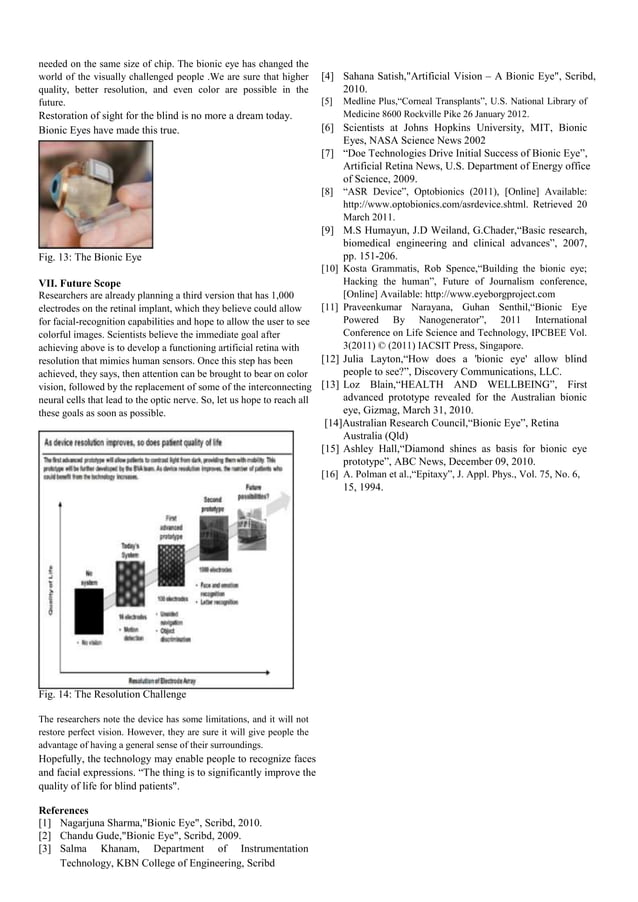 Bionic eye hard copy | PDF