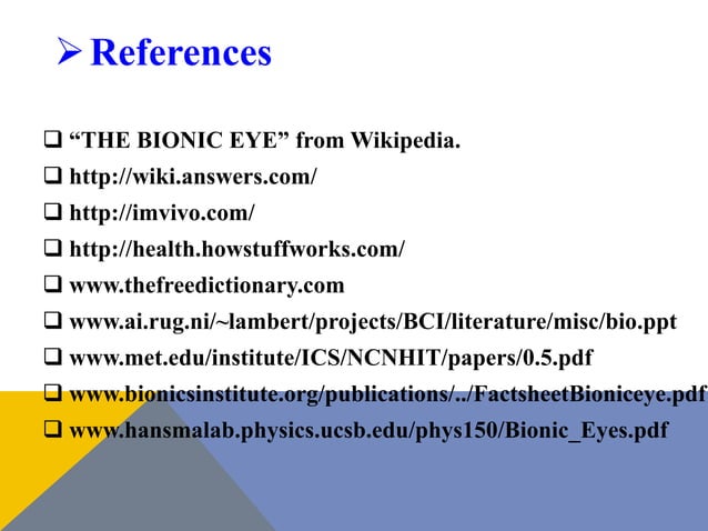 Bionic Eye | PPT