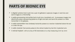 BIONIC EYE FINAL.pptx hhhhhhhhhhhhhhhhhhhh | PPT