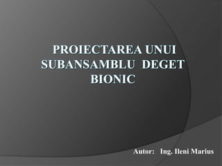 Bionic finger | PPTX