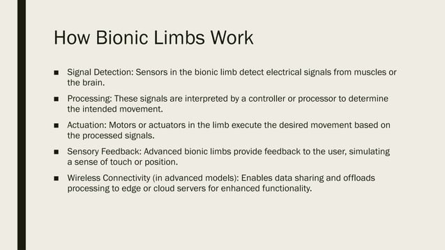 bionic limb.pptx..........mmm............. | PPT
