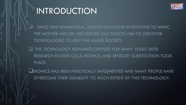 THE TOUCH OF BIONICS IN HUMANS | PPT