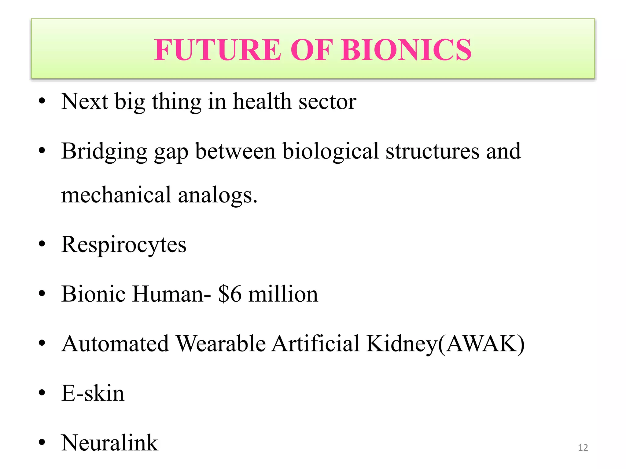 Bionics | PPTX