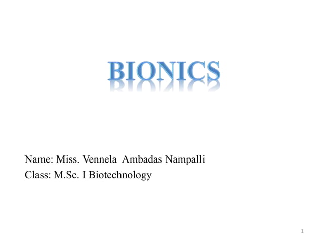Bionics | PPTX