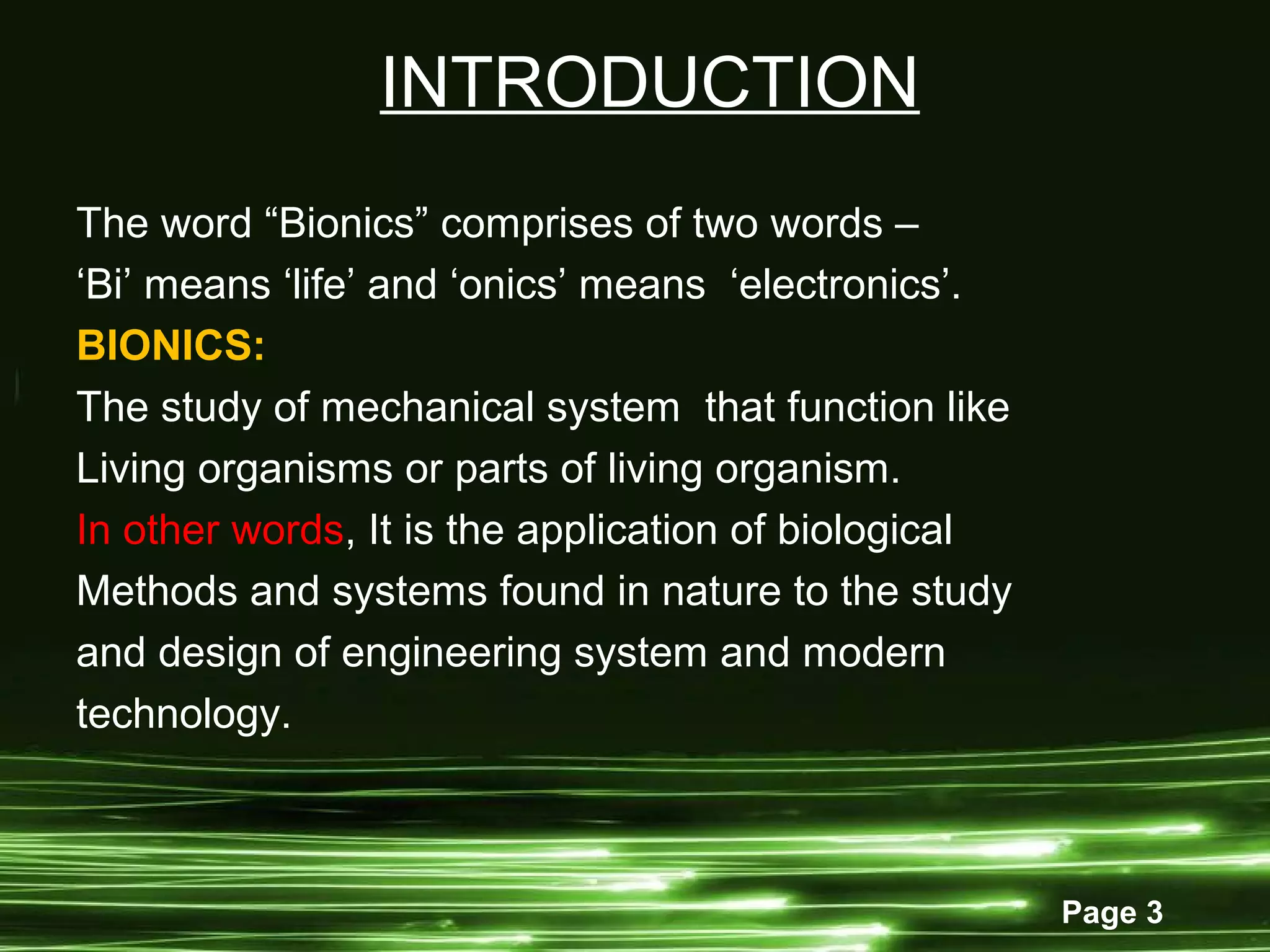 Bionics ppt | PPT
