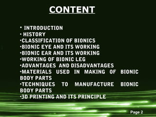 Bionics ppt | PPT