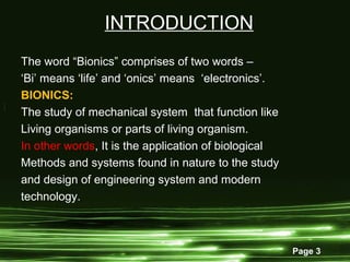 Bionics ppt | PPT