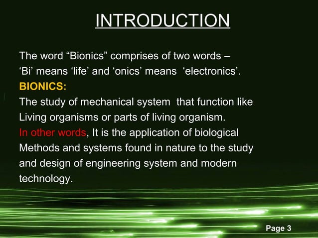 Bionics ppt | PPT