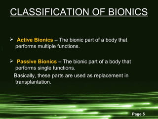 Bionics ppt | PPT