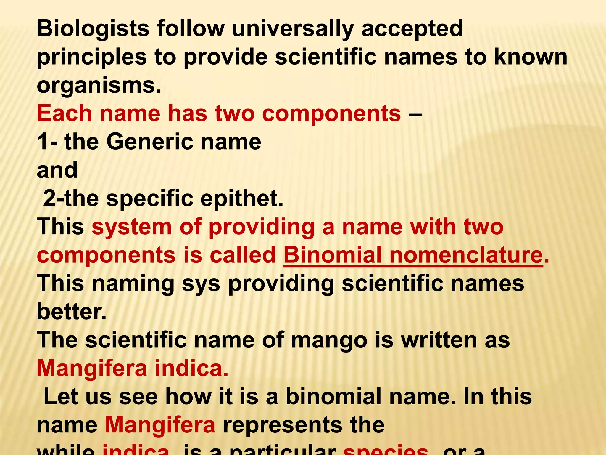 11th -Bionomial nomenclature ncert | PPTX