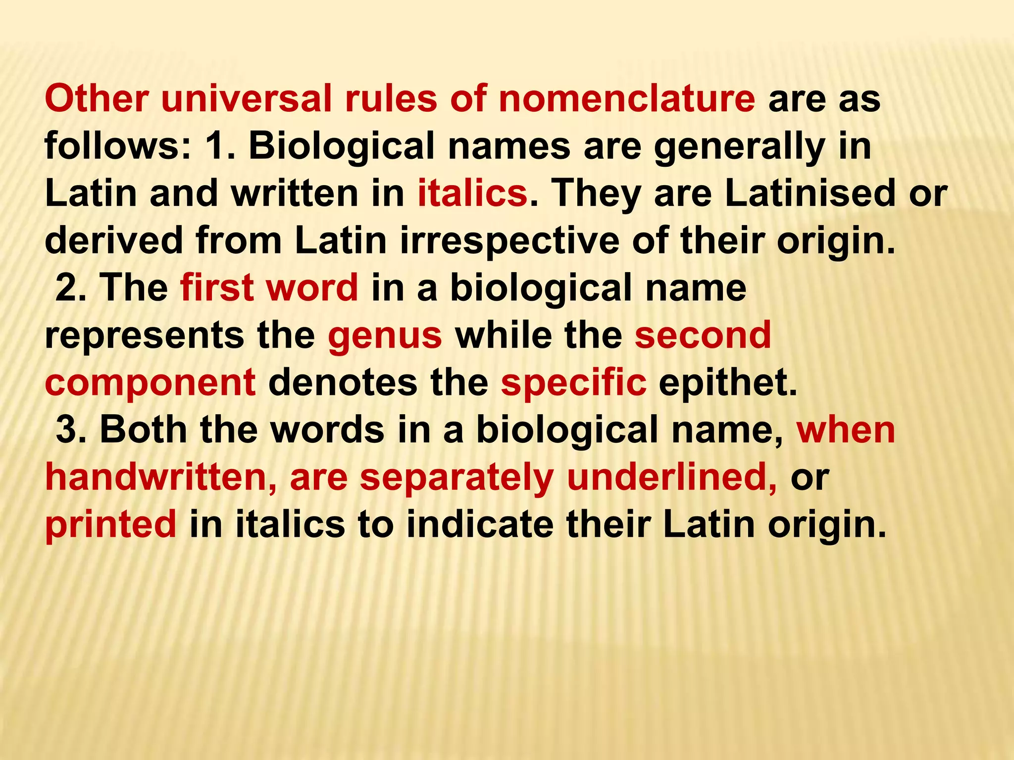 11th -Bionomial nomenclature ncert | PPTX