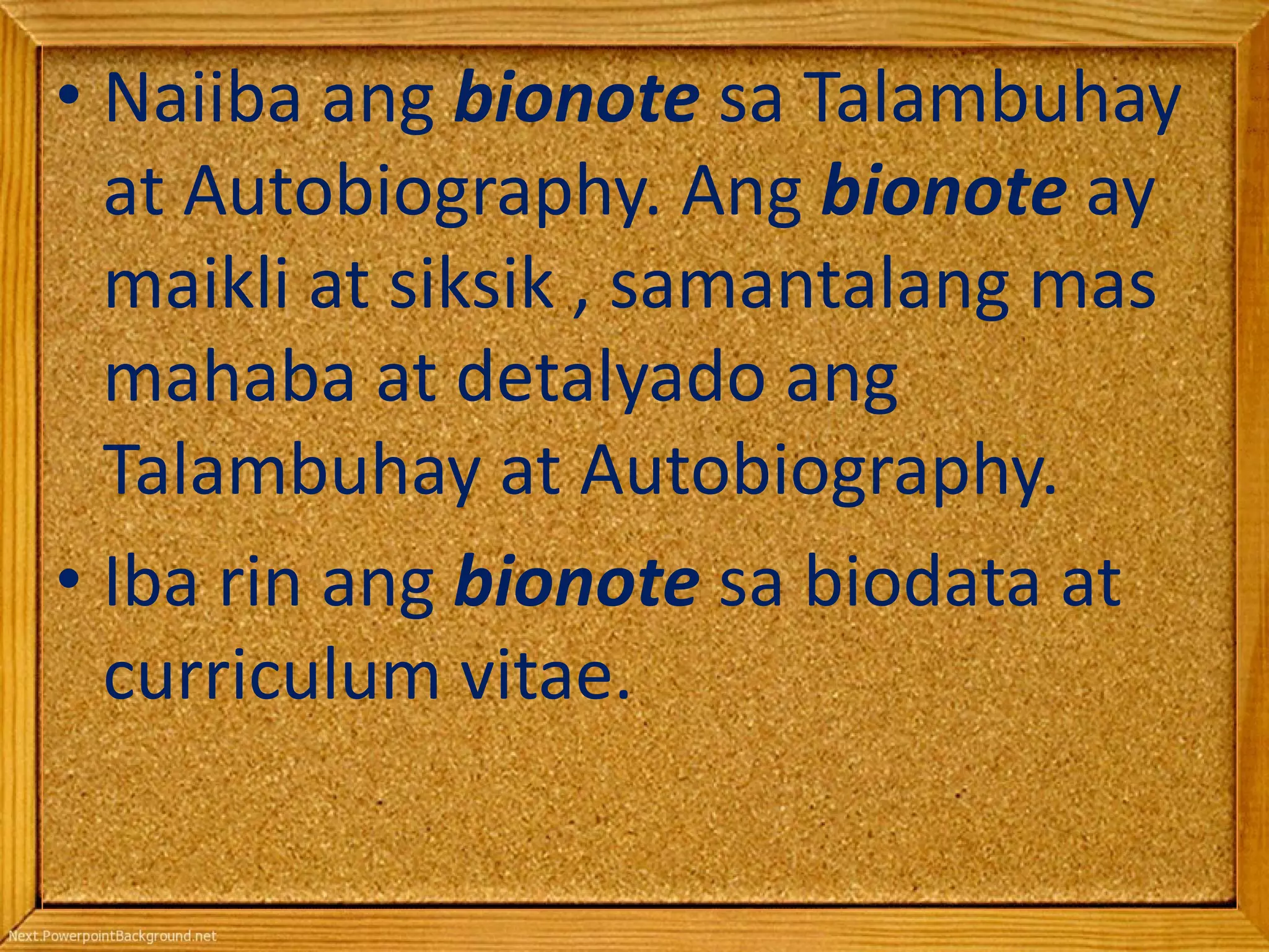 Bionote | PDF