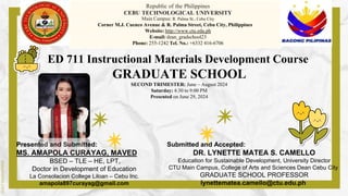 A SAMPLE BIONOTE FOR DOCTOR IN DEVELOPMENT OF EDUCATION COURSE ...