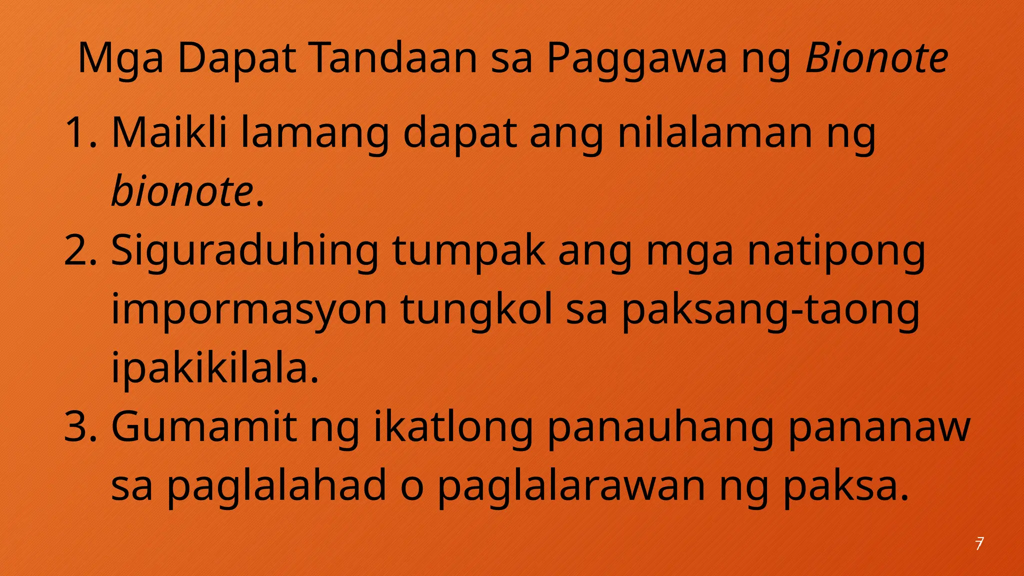 Bionote.Filipino sa Piling Larang-Akadpptx | PPTX