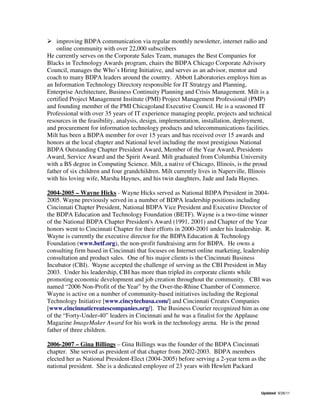 National BDPA Presidents (1976-2011) | PDF