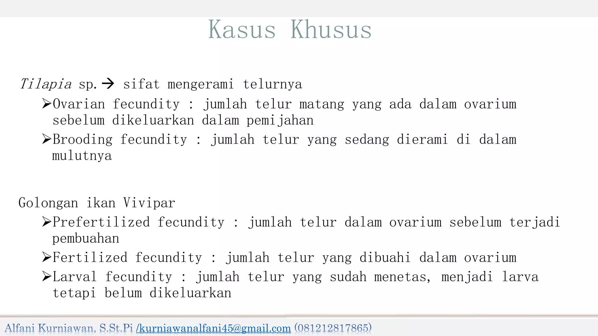 Bioper chapter 5 Fekunditas | PPT